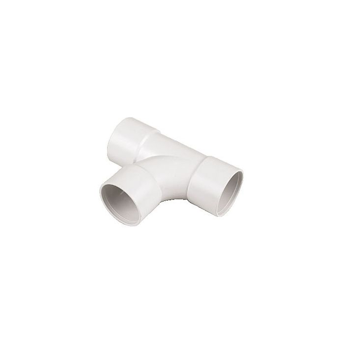 Solvent Weld White 40mm Swept Tee